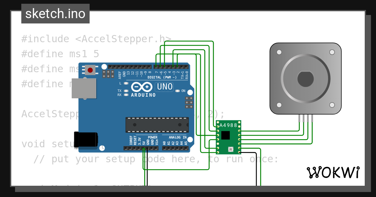步进电机 Wokwi Esp32 Stm32 Arduino Simulator