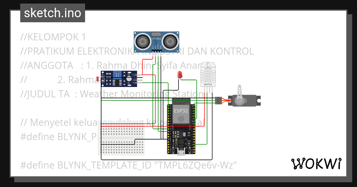 Weathering Monitoring Station V2 - Wokwi ESP32, STM32, Arduino Simulator