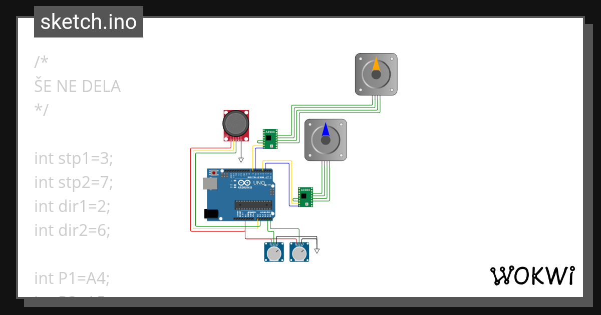 KORAČNI MOTOR - Wokwi ESP32, STM32, Arduino Simulator
