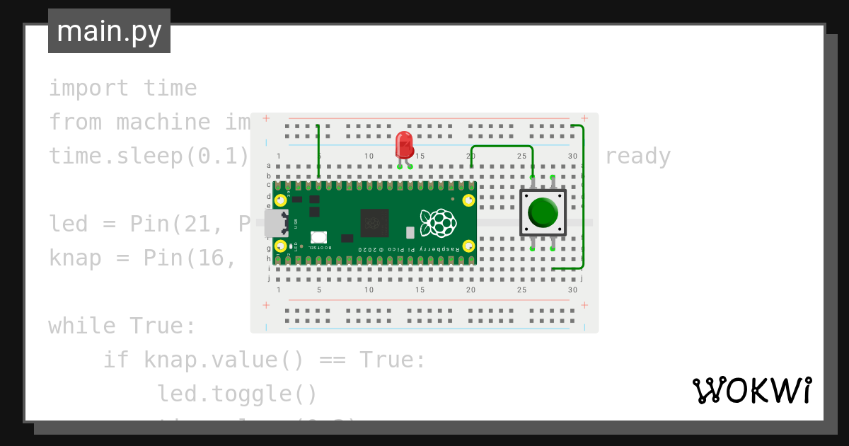Led Med Knap Wokwi Esp32 Stm32 Arduino Simulator