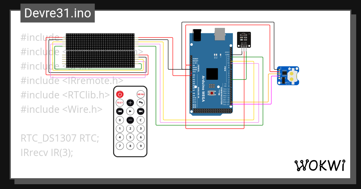 audino mega devre 31 - Wokwi ESP32, STM32, Arduino Simulator