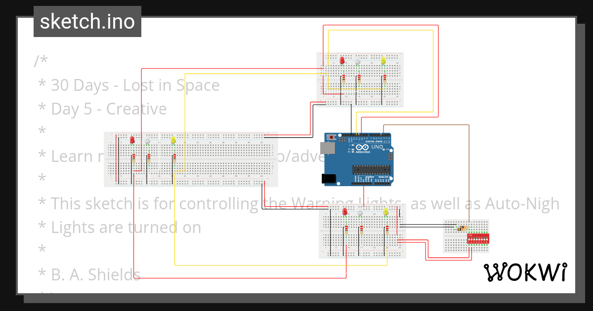 Multi-Switch Creative Day 5 - Wokwi ESP32, STM32, Arduino Simulator