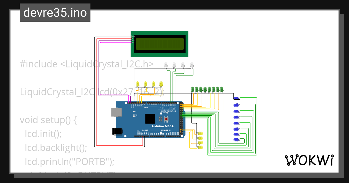 aurdino mega devre 35 - Wokwi ESP32, STM32, Arduino Simulator
