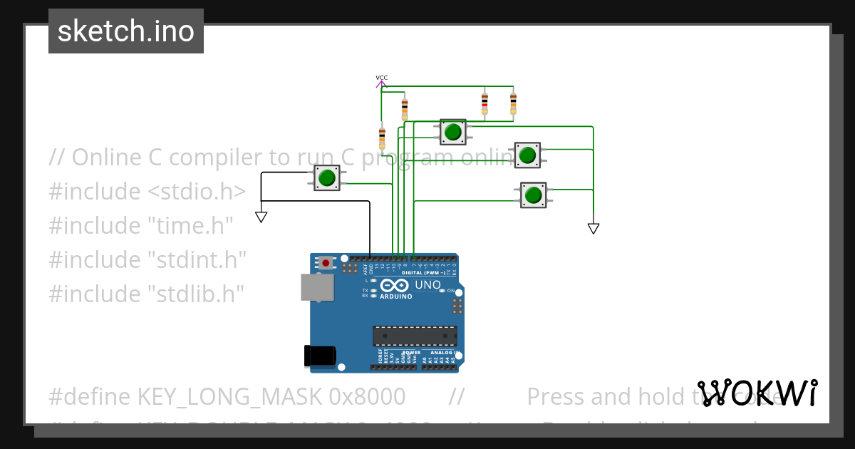 Key Pad Test Code Wokwi Esp32 Stm32 Arduino Simulator 9288