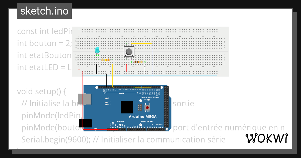 ButtonLed - Wokwi ESP32, STM32, Arduino Simulator