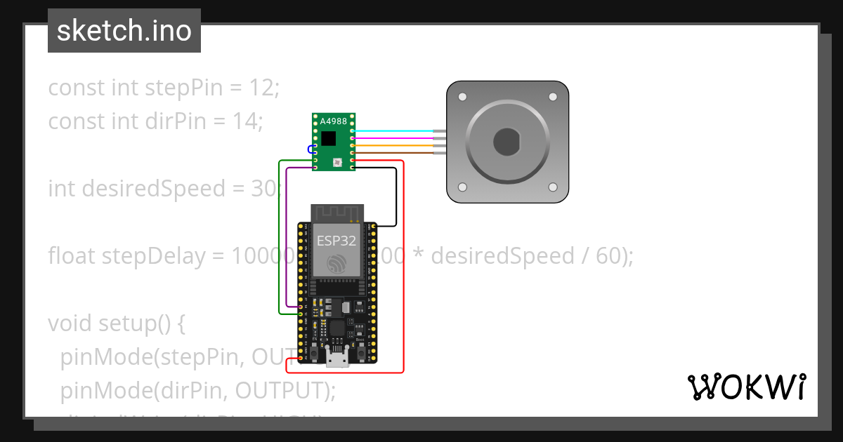 Esp32 A4988 Wokwi Esp32 Stm32 Arduino Simulator 2622