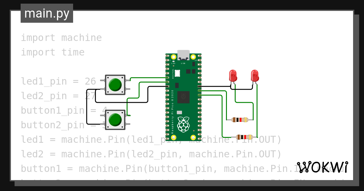 Led Dg Push Button Wokwi Esp32 Stm32 Arduino Simulator 8434
