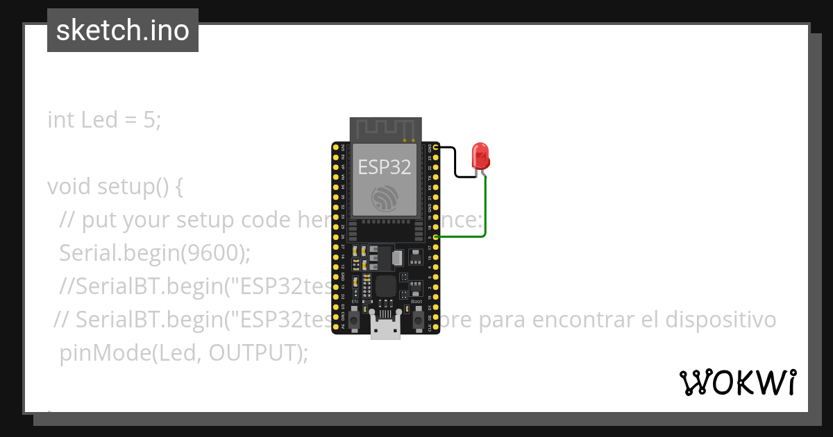 LED- ESP32 Copy - Wokwi ESP32, STM32, Arduino Simulator