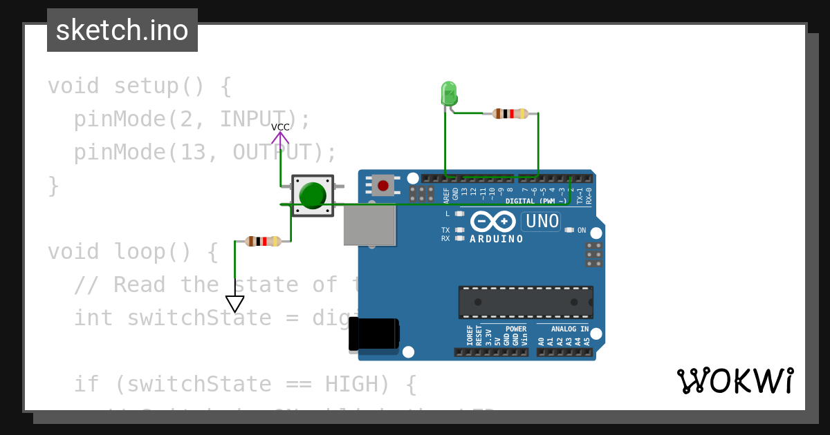 Led Blinking With Switch Wokwi Esp32 Stm32 Arduino Simulator 4336