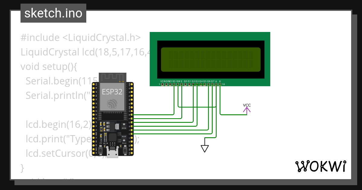 6th Lcd 2 Wokwi Esp32 Stm32 Arduino Simulator 