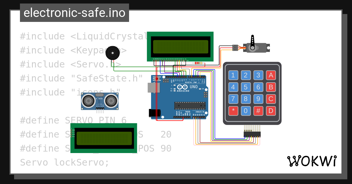 Password Based Door Lock Wokwi Esp32 Stm32 Arduino Simulator 4011