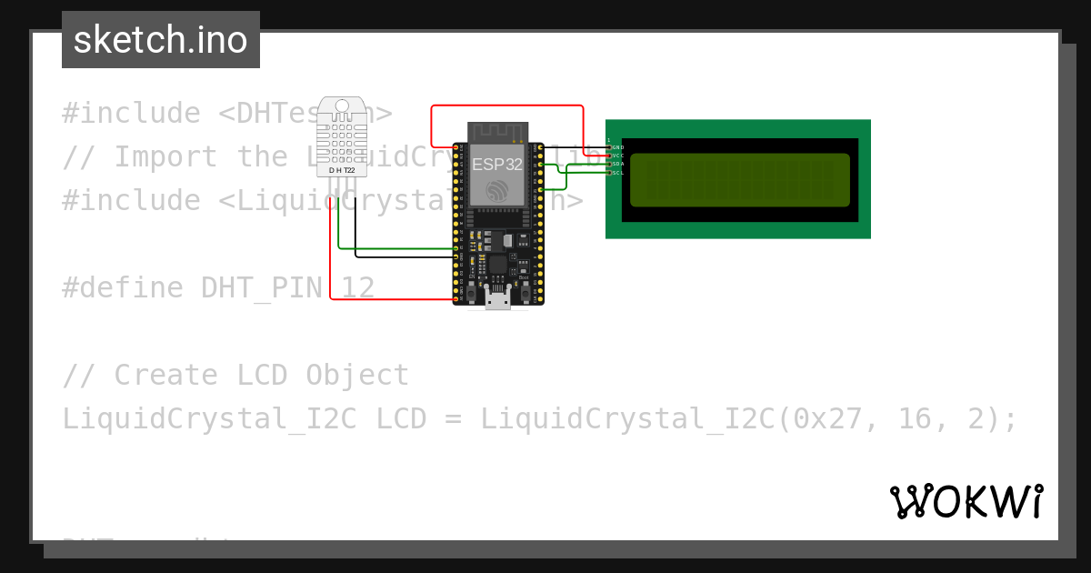 Iot 137 Sa3 Display The Temperature And Humidity Solution Wokwi Esp32 Stm32 Arduino