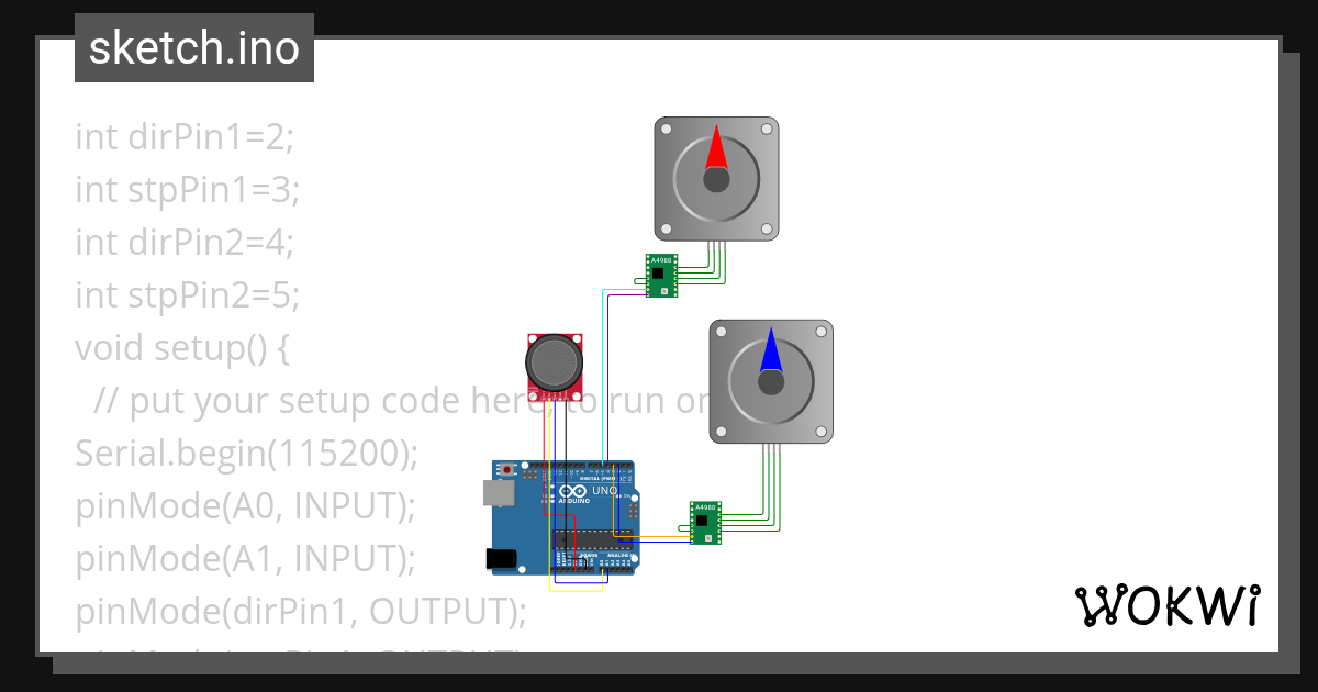 150 - koracni motor - Wokwi ESP32, STM32, Arduino Simulator