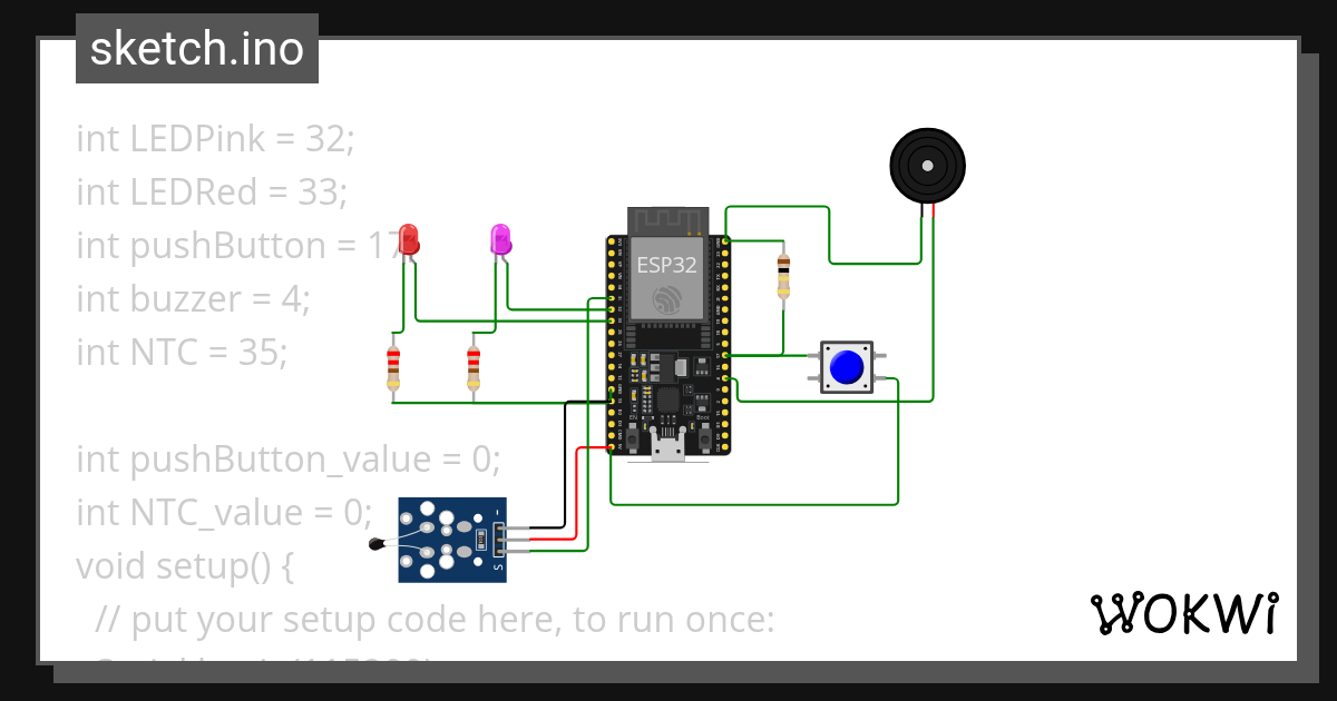 Buzzer Led Button Wokwi Esp32 Stm32 Arduino Simulator 1958