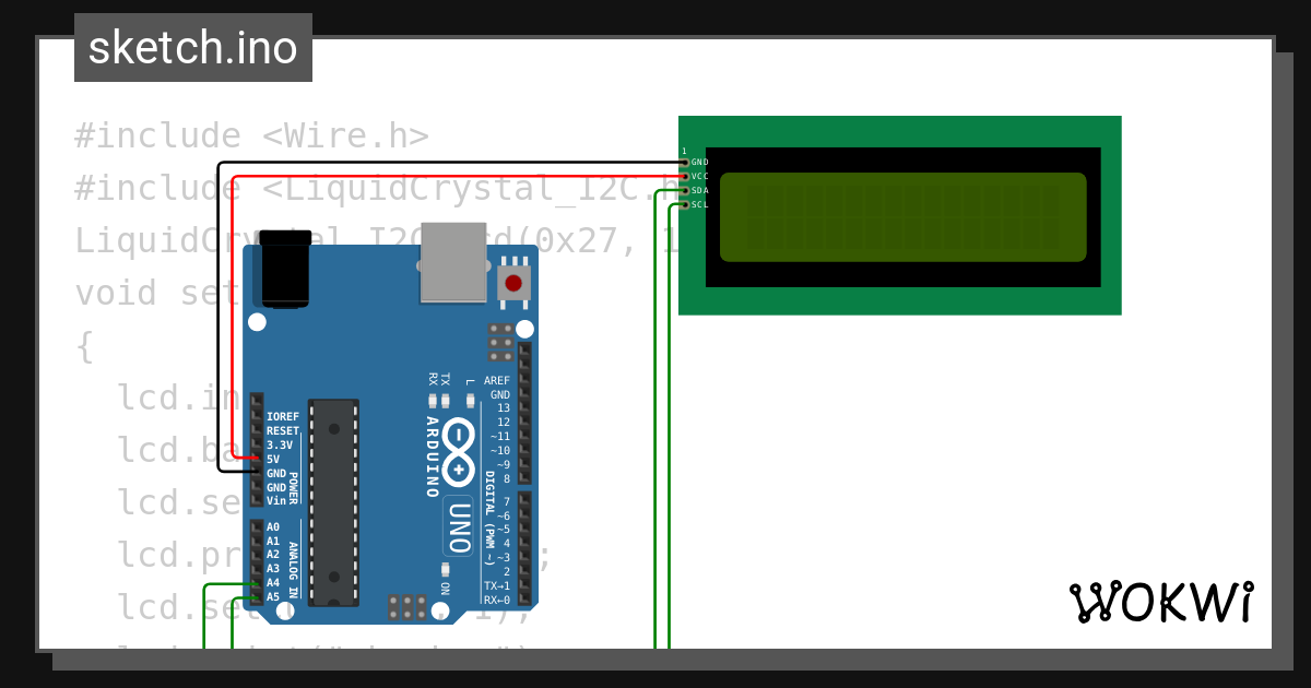 Sxrasit Lcd L2c Wokwi Esp32 Stm32 Arduino Simulator