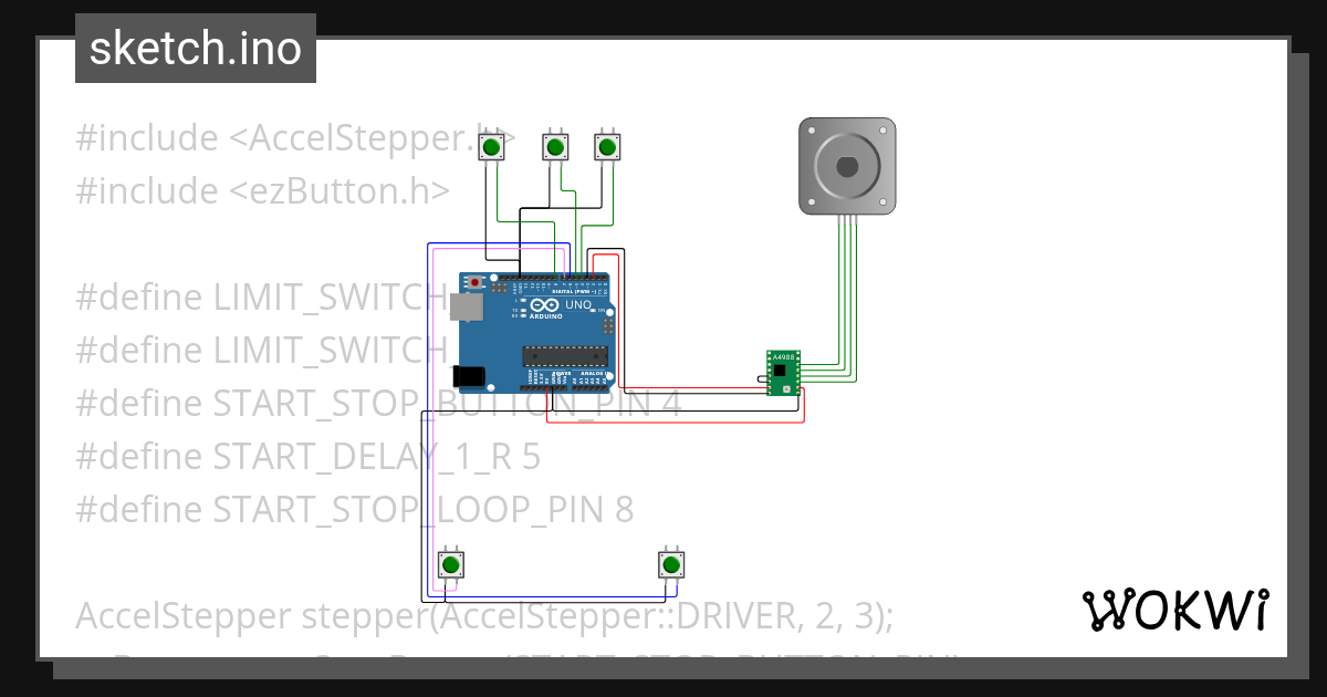 Šaušana v4 -bez potencimetra - Wokwi ESP32, STM32, Arduino Simulator
