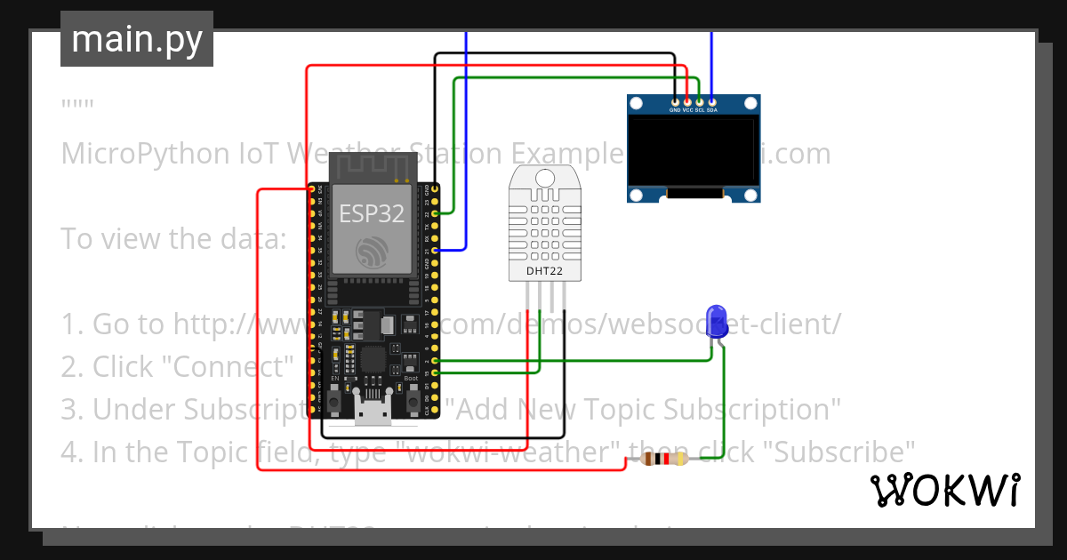 MicroPython MQTT Weather Logger (ESP32) Copy (4) - Wokwi ESP32, STM32, Arduino Simulator
