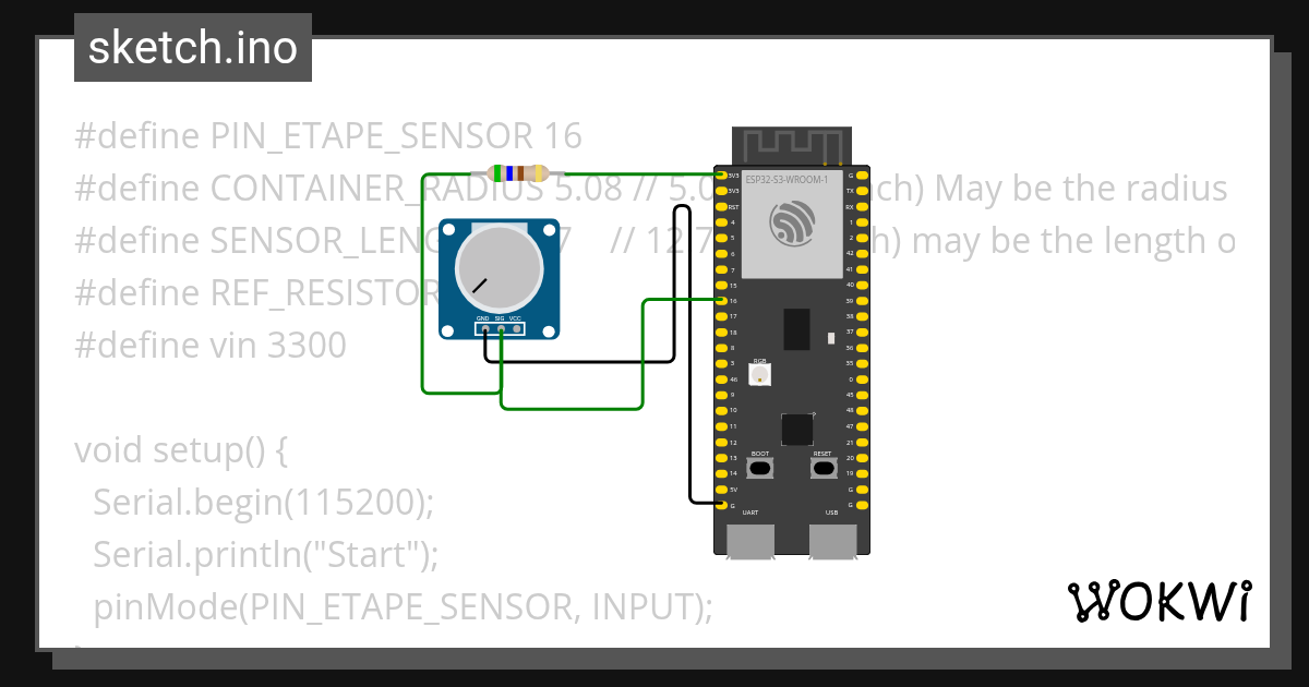 etape sensor - Wokwi ESP32, STM32, Arduino Simulator