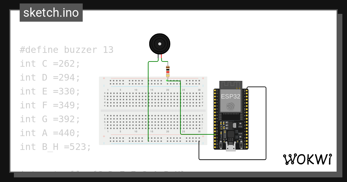 Buzzer Wokwi Esp32 Stm32 Arduino Simulator 8762