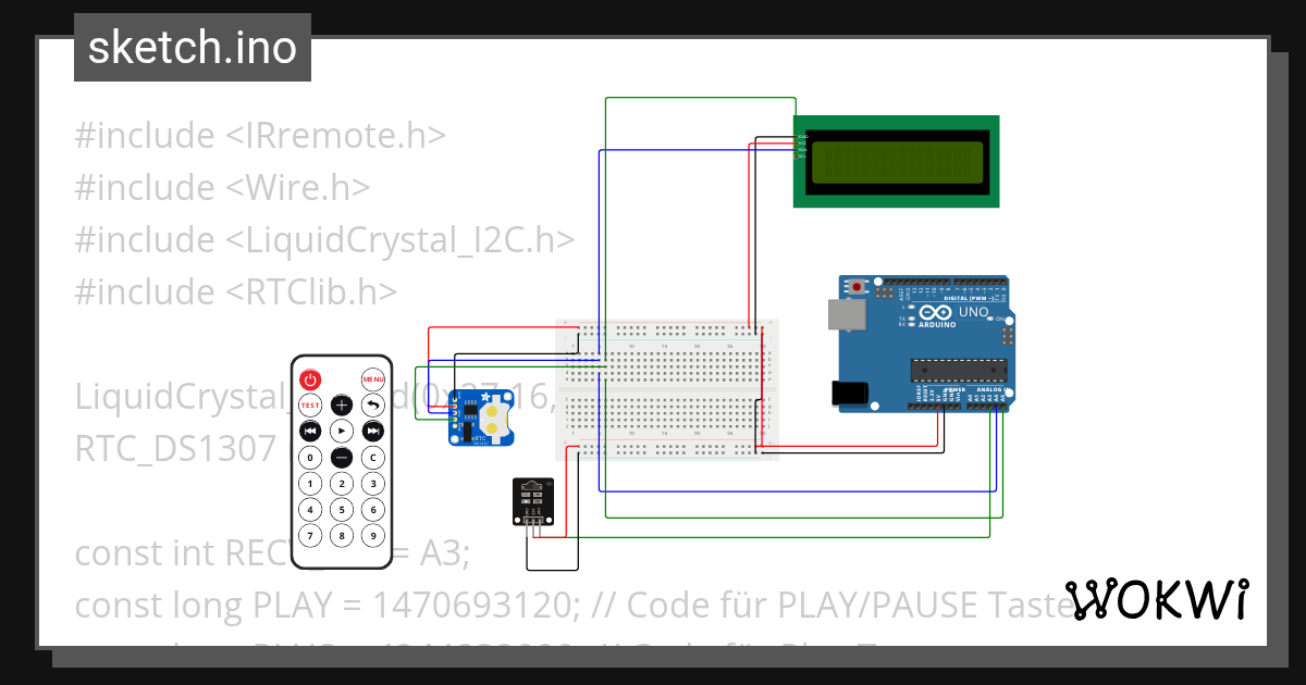 IR_MENU_CLOCK - Wokwi ESP32, STM32, Arduino Simulator