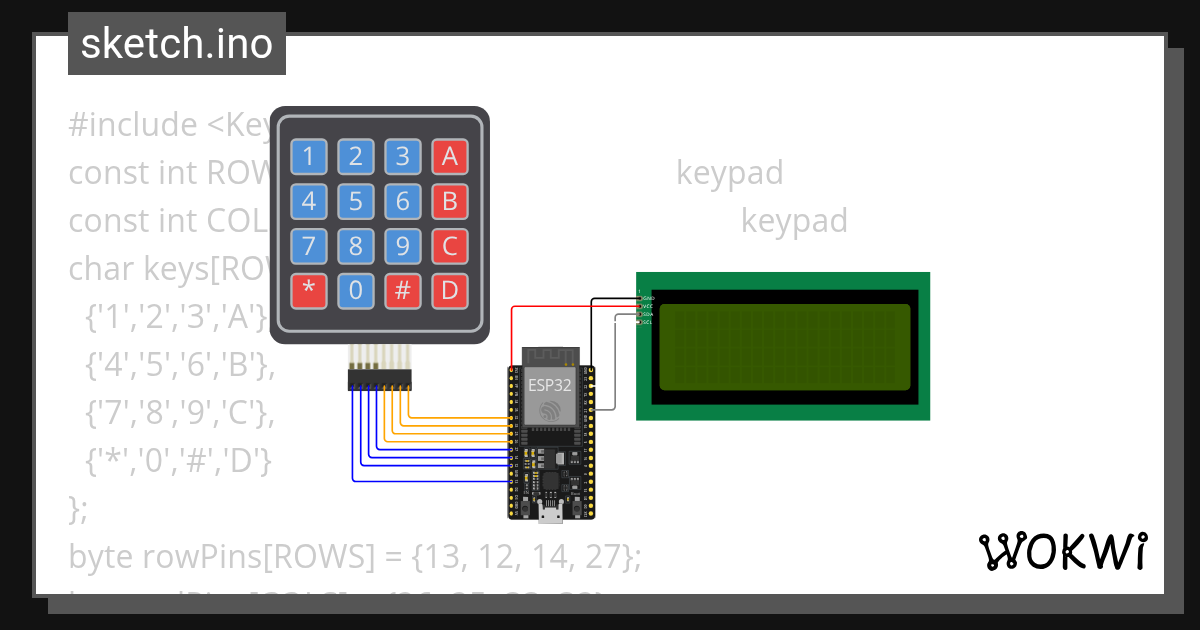 Keypad Library Wokwi Esp32 Stm32 Arduino Simulator 0681