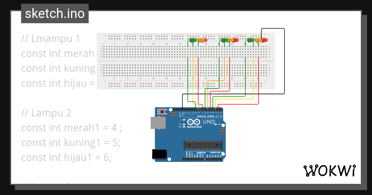Lalu lintas Ferdy - Wokwi ESP32, STM32, Arduino Simulator