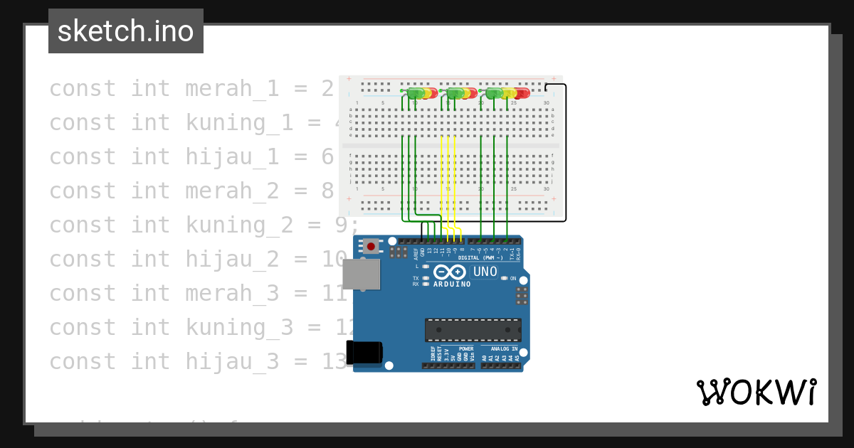 Traffic Light Anggi Xi Rpl 3 Wokwi Esp32 Stm32 Arduino Simulator