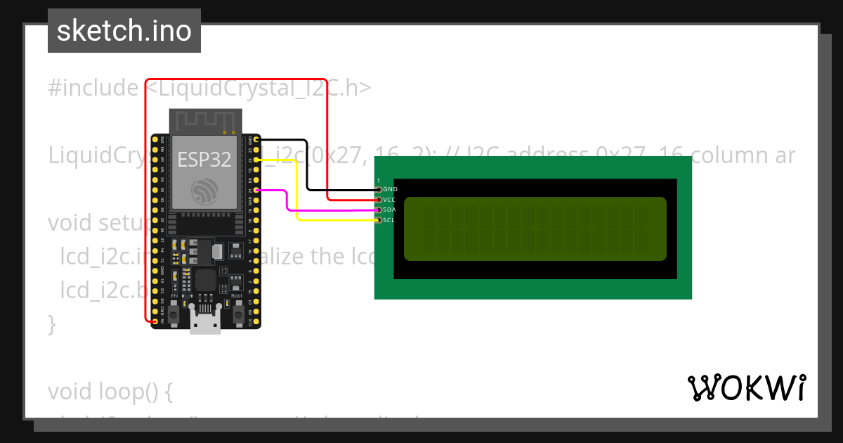 Esp 32 Lcd - Wokwi ESP32, STM32, Arduino Simulator