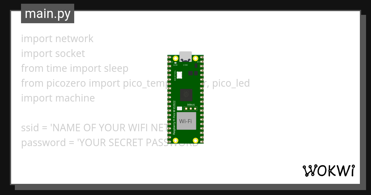 pico first - Wokwi ESP32, STM32, Arduino Simulator