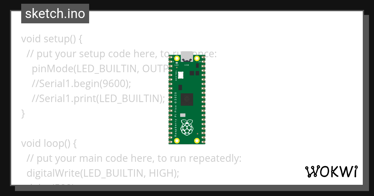 (1.3.1) Built-in LED_blink - Wokwi ESP32, STM32, Arduino Simulator (1.3.1) Built-in LED_blink - Wokwi ESP32, STM32, Arduino Simulator