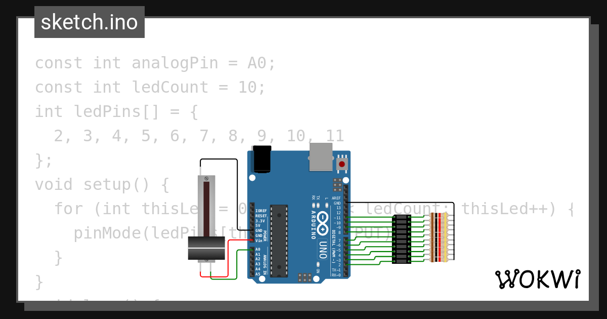 Led Bar Wokwi Esp32 Stm32 Arduino Simulator 4416