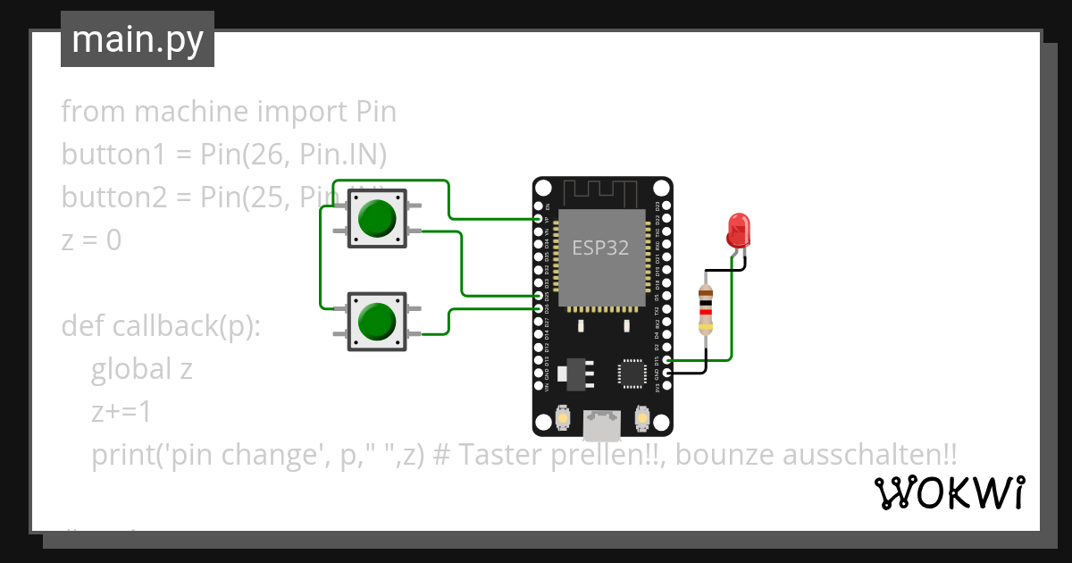MicroPython Blink ESP32 Copy - Wokwi ESP32, STM32, Arduino Simulator