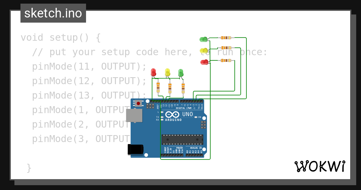 紅綠燈 Wokwi Esp32 Stm32 Arduino Simulator