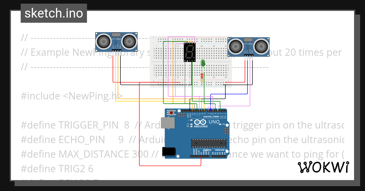 PRÁCTICA 5D Control de Aforo de un Local / Aparcamiento - Wokwi ESP32, STM32, Arduino Simulator