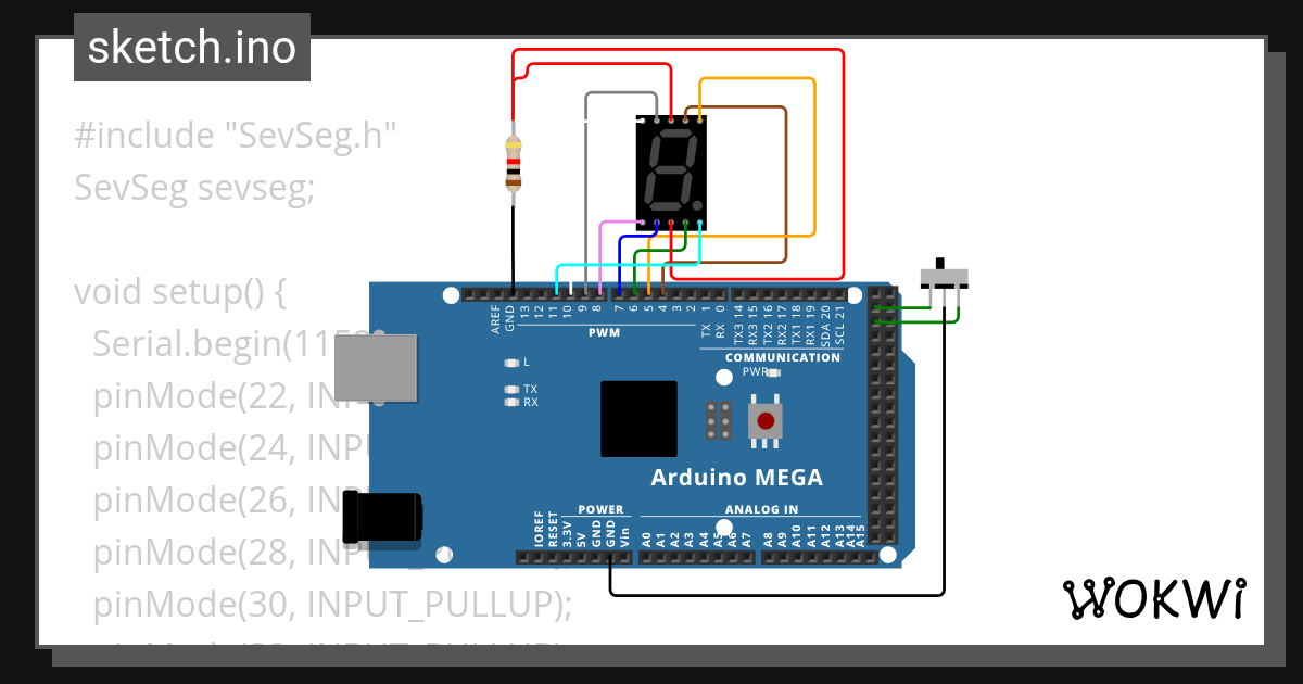 not gate - Wokwi ESP32, STM32, Arduino Simulator