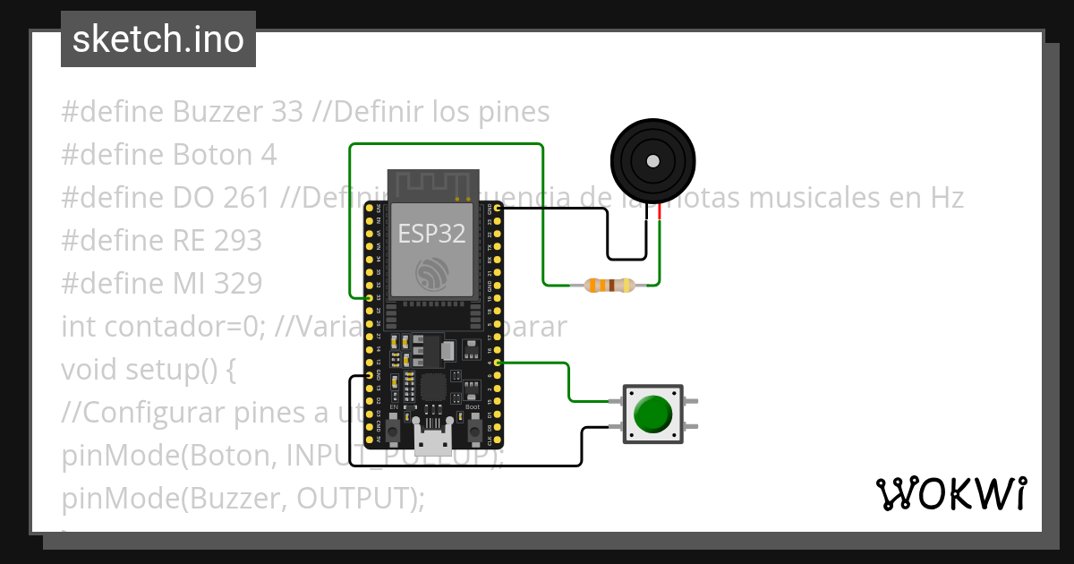 Buzzer - Wokwi ESP32, STM32, Arduino Simulator