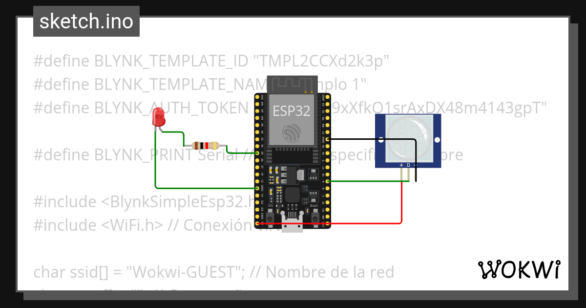 Ejemplo 1 - Wokwi ESP32, STM32, Arduino Simulator