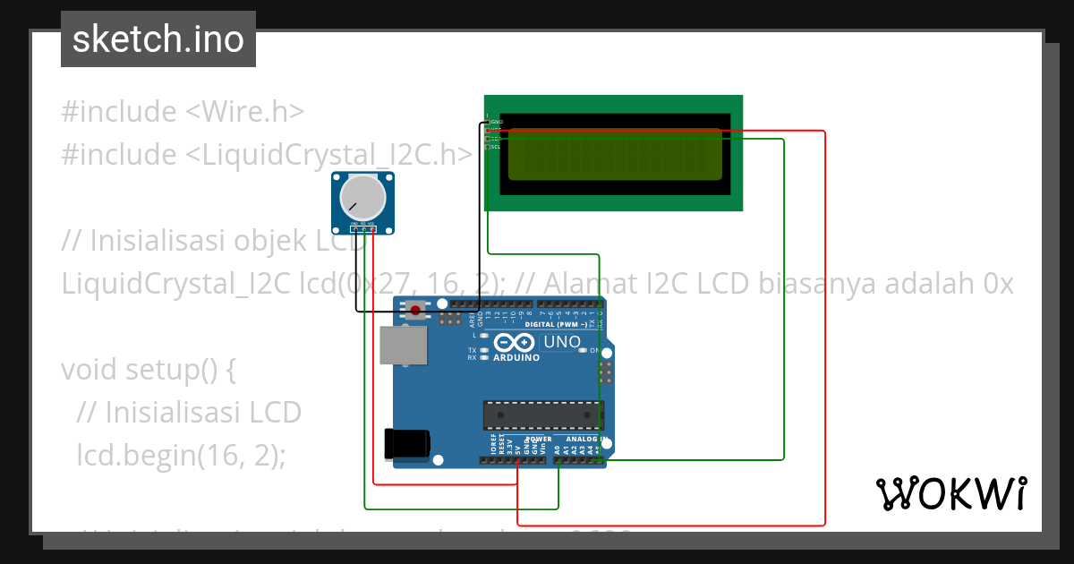 duarr potensiometer lcd - Wokwi ESP32, STM32, Arduino Simulator