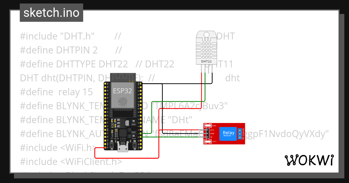 DHt22 - Wokwi ESP32, STM32, Arduino Simulator