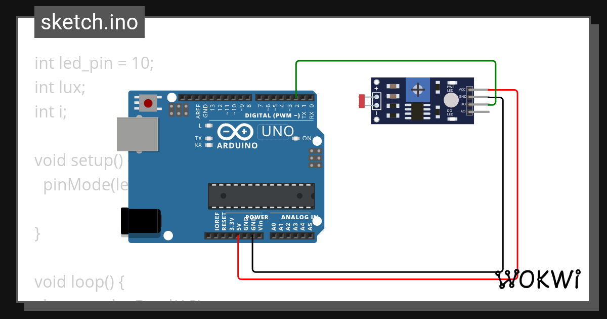 ldr sensor - Wokwi ESP32, STM32, Arduino Simulator