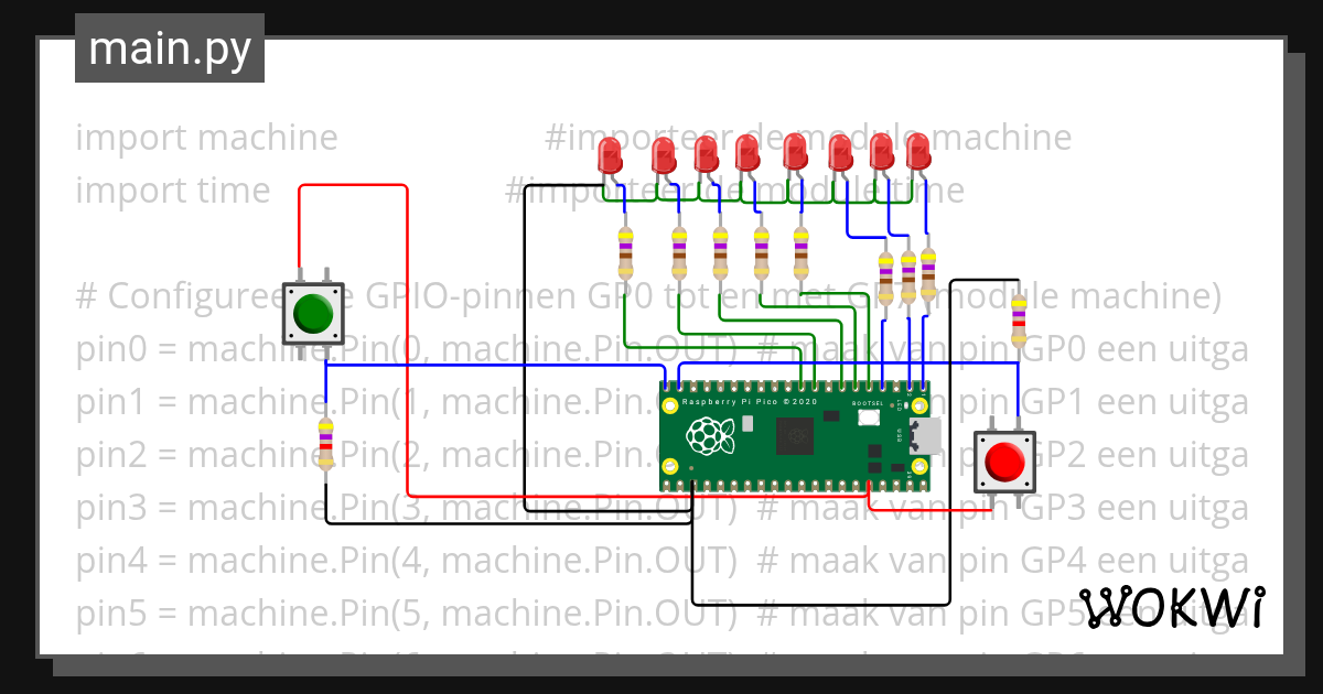Looplicht_slice Copy - Wokwi ESP32, STM32, Arduino Simulator