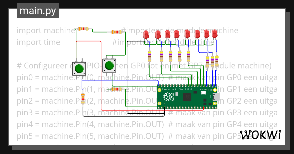 Looplicht_slice Copy - Wokwi ESP32, STM32, Arduino Simulator