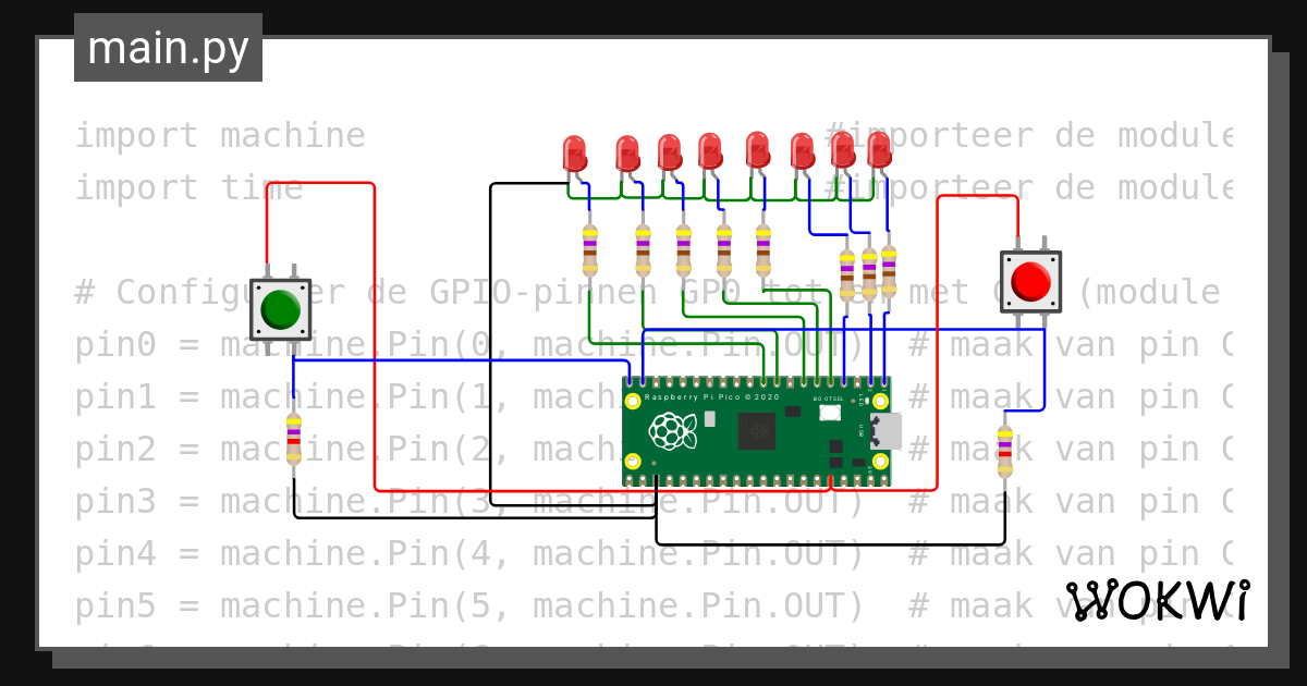 Looplichtsliceknop Wokwi Esp32 Stm32 Arduino Simulator 