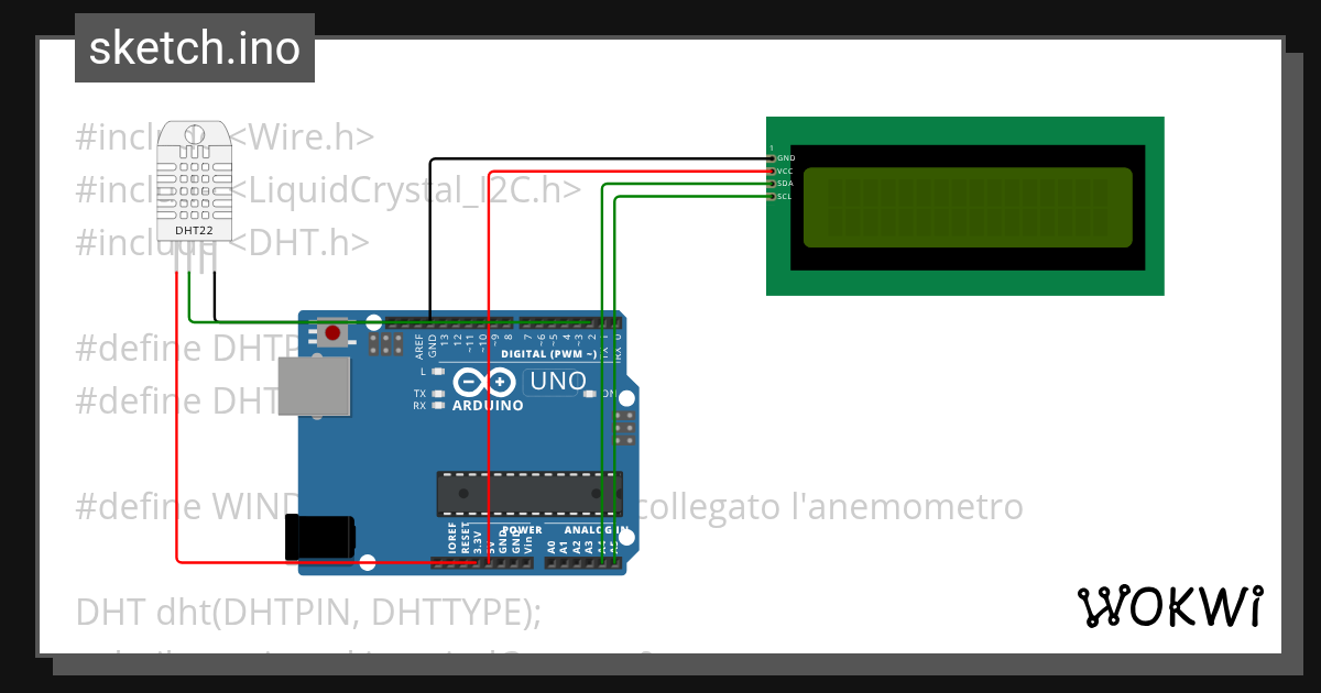 stazione meteo - Wokwi ESP32, STM32, Arduino Simulator