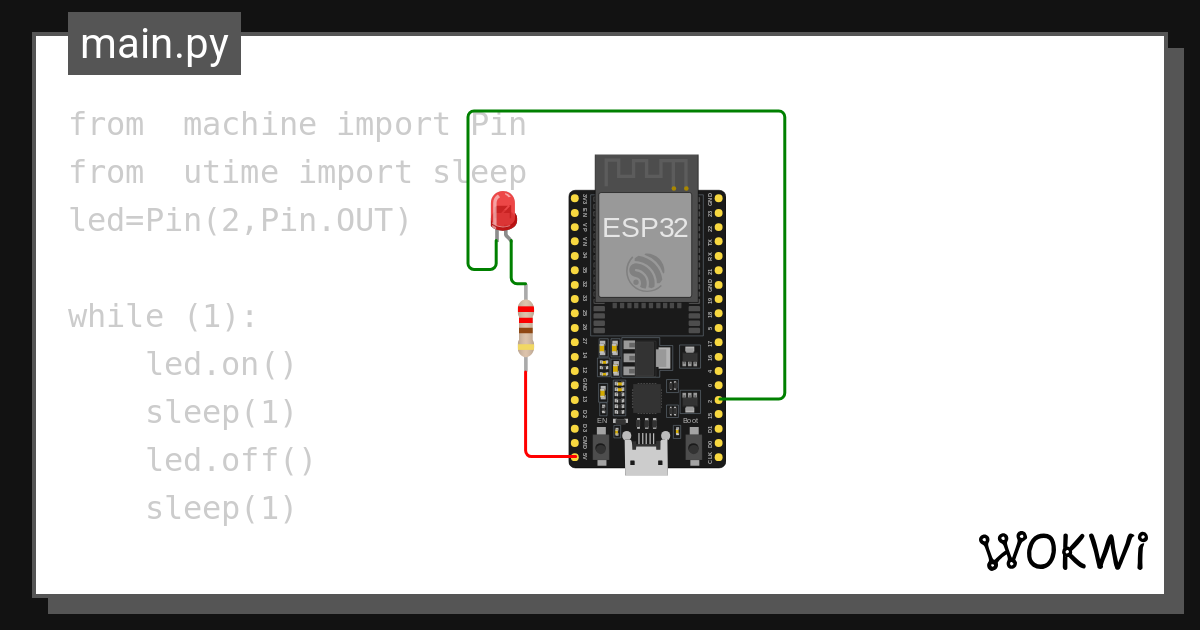 Blink_led_python - Wokwi ESP32, STM32, Arduino Simulator Blink_led_python - Wokwi ESP32, STM32, Arduino Simulator