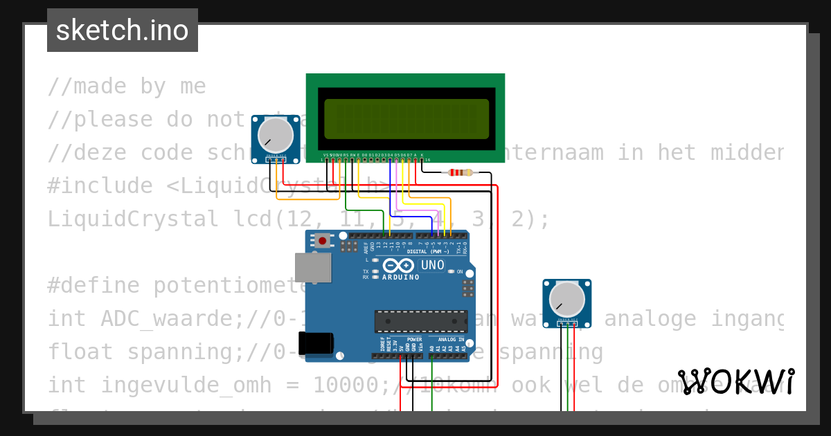 Analoog Inlezen Wokwi Esp32 Stm32 Arduino Simulator