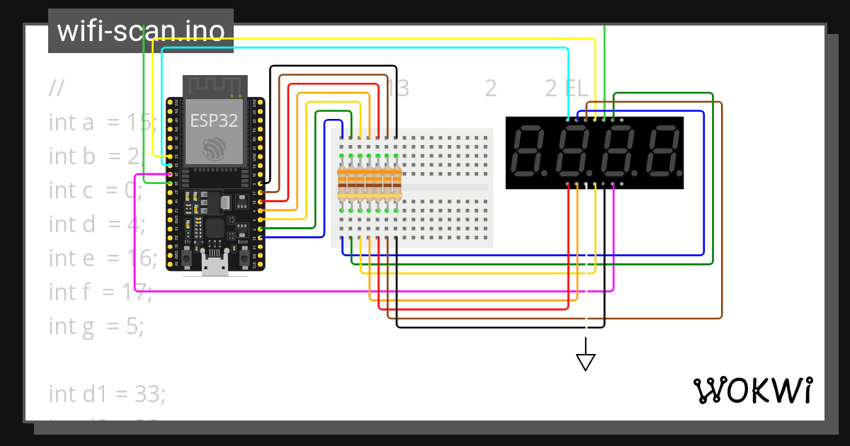 7 Segment 0 9999 Copy Wokwi Esp32 Stm32 Arduino Simulator 6770