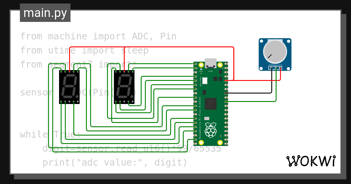 Practical Potentiometer Wokwi Esp32 Stm32 Arduino Simulator 5927