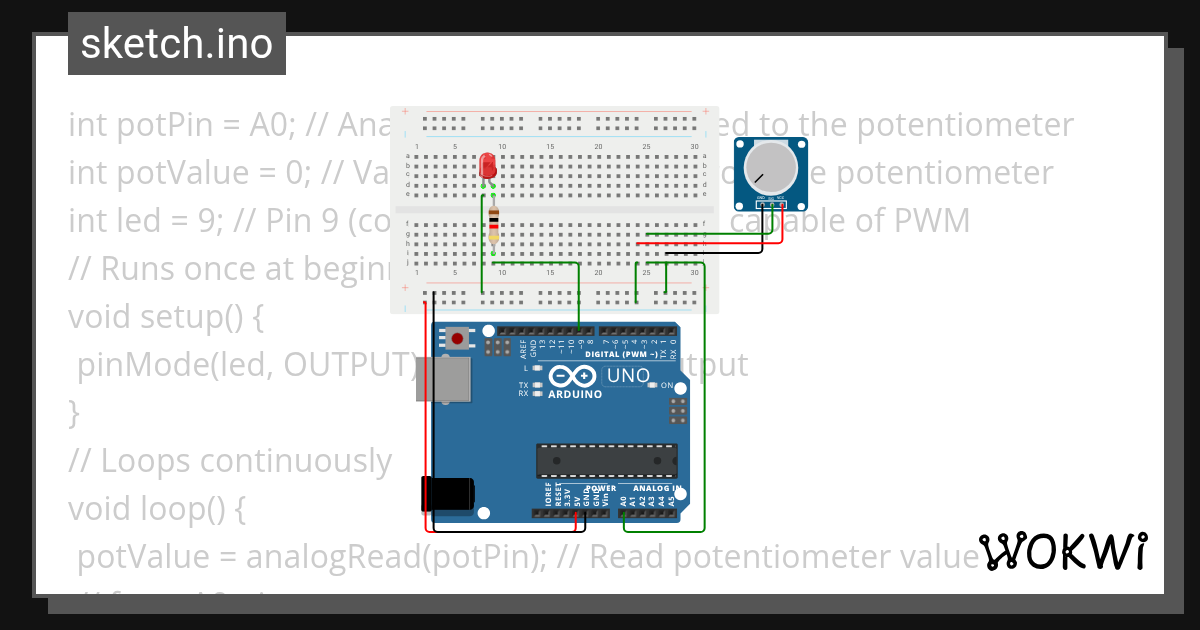 Project 2: Light Dimmer - Wokwi ESP32, STM32, Arduino Simulator
