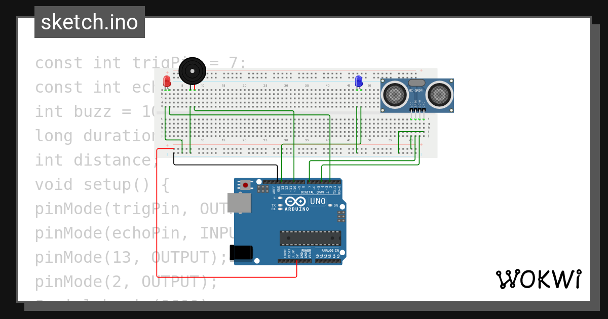 Collision Warning Wokwi Esp32 Stm32 Arduino Simulator 